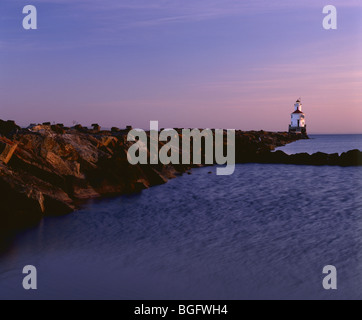 The Superior Entry Lighthouse on Wisconsin Point at the natural ...