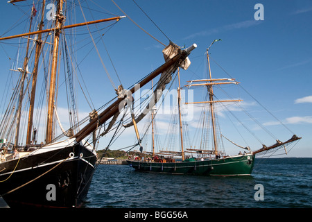 Old sailing ships at Faaborg harbor, Denmark Stock Photo - Alamy