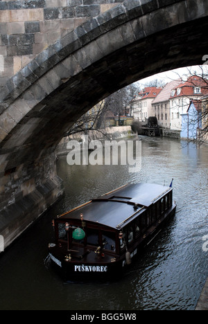 Canal Under Charles Bridge Stock Photo - Alamy