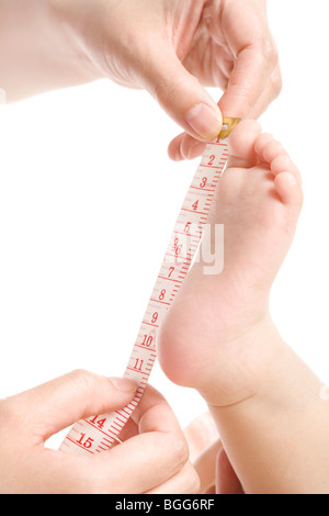 Measuring baby foot Stock Photo - Alamy