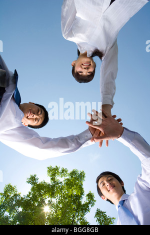 Professional Business Team Huddle And Hands. Diverse Group Management ...