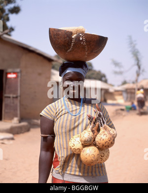 African village compound, Juffure, North Bank, Republic of The Gambia ...