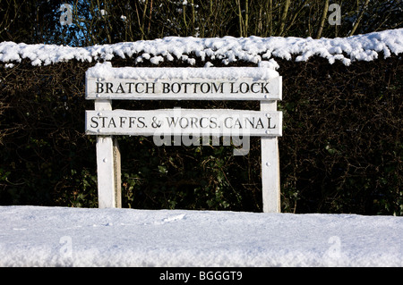 bratch bottom lock sign staffordshire and worcestershire canal ...