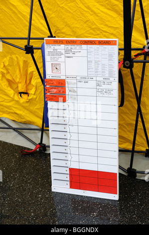 Fire Service Mass Decontamination shower Stock Photo - Alamy