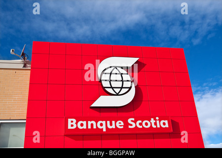 Banque Scotia logo is pictured on a Quebec city bank Stock Photo - Alamy