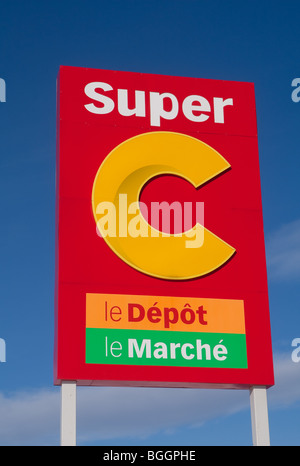 Super C logo is pictured on a sign Stock Photo - Alamy
