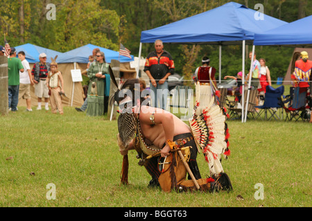 Hunting Dance. Native American Indian Man at Contemporary Pow Wow ...