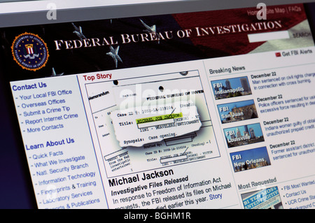 FBI (Federal Bureau of Investigation) website displayed on smartphone ...