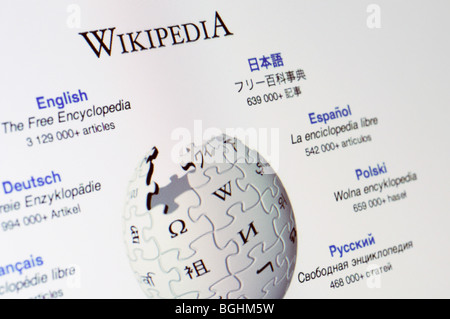 Wikipedia website online screenshot screen shot Stock Photo - Alamy