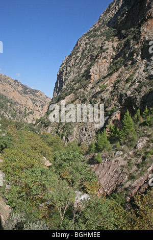 View from Acrocorinth near Ancient Corinth Greece Stock Photo - Alamy