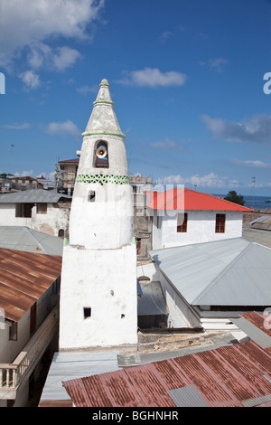 Tanzania Zanzibar The Mnara or Malindi Mosque in Stone Town Stock Photo ...