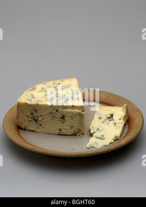 English Stilton Cheese on a pottery ware cheese dish Stock Photo - Alamy