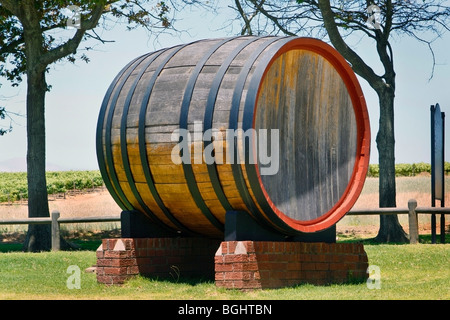 Huge wooden barrel in wine cellar Burmester Stock Photo - Alamy