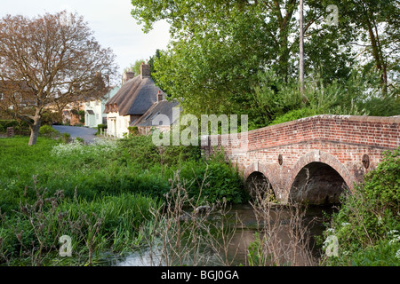 Lower Bockhampton bridge over the river Frome near Dorchester Dorset ...