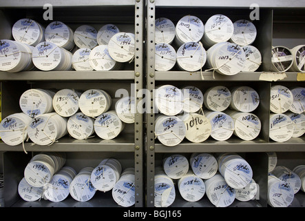 The United Record Pressing plant. Unused labels Stock Photo - Alamy