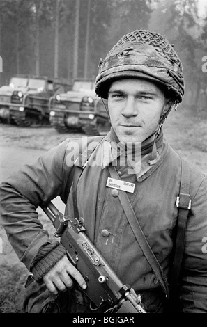 Swedish conscript soldier during maneuvers 1988. K3 Ranger Battalion ...
