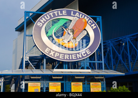 Kennedy Space Centre Center , warning notice by entrance to NASA space ...