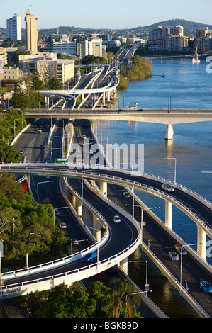 Riverside Expressway from Victoria Bridge, Brisbane City, Brisbane ...