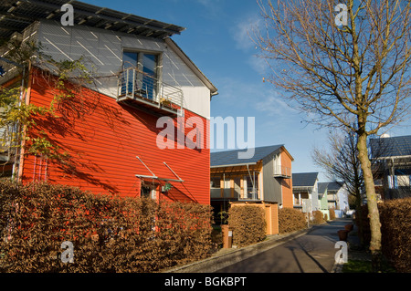 Ecological Vauban district in Freiburg, Baden-Wuerttemberg, Germany ...