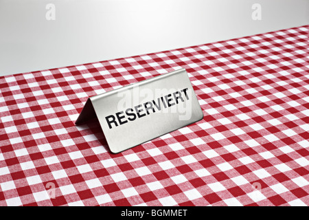 reservation Reservierung Schild Stock Photo - Alamy