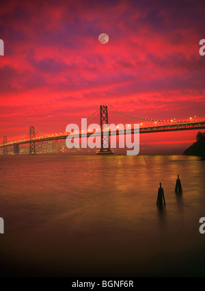 Bay Bridge at Sunset Stock Photo - Alamy