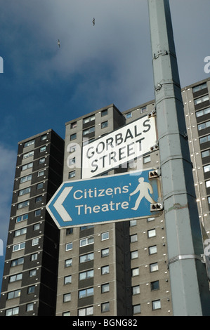 Inner city tower blocks Glasgow Scotland Stock Photo - Alamy