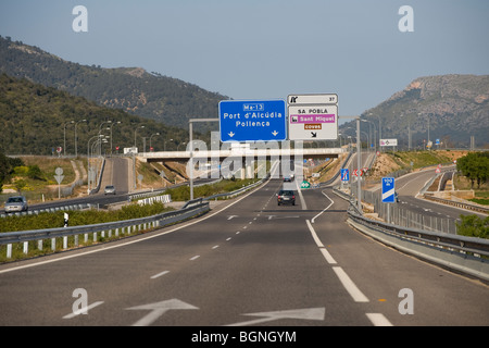Spanish motorway sign, Spain Stock Photo - Alamy