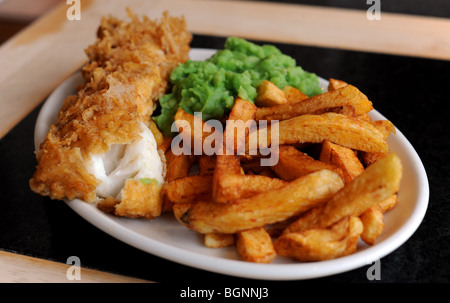 Fish and Chips takeaway with mushy peas and tartar sauce from Longsands ...