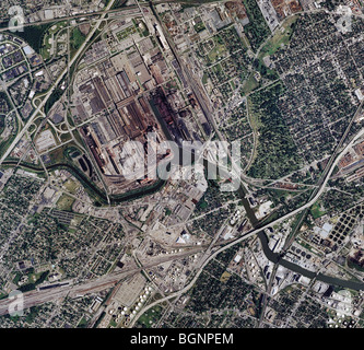 River Rouge, Michigan - The United States Steel mill on Zug Island ...