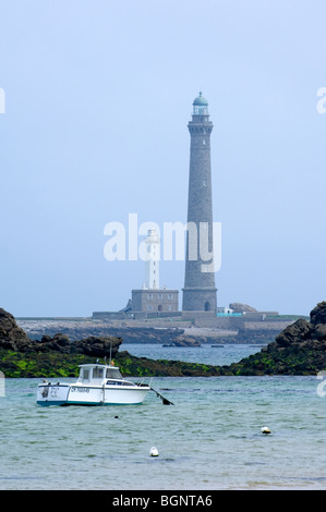 Island Ile Vierge with lighthouses Phare de l'Ile Vierge, old ...
