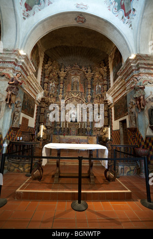 Interior of church, Mission San Xavier del Bac, Tucson, Arizona, United ...