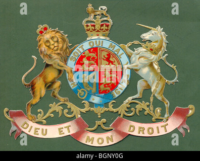 Royal Coat of Arms, Dieu et mon droit, Falmouth, Cornwall, England ...