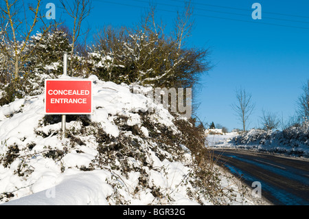 Concealed Entrance Road Sign in Australia Stock Photo: 20340129 - Alamy