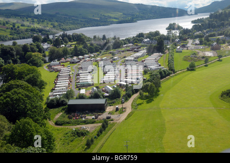 An aerial view of caravan park, Kenmore, Perthshire Stock Photo - Alamy