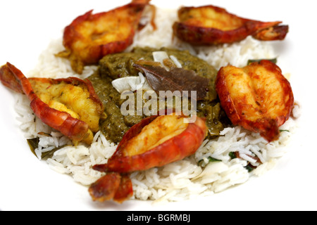 Nilgiri King Prawn Curry with Coconut Rice Stock Photo - Alamy