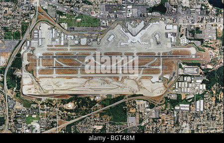 Aerial view of King County International Airport and Boeing Field ...