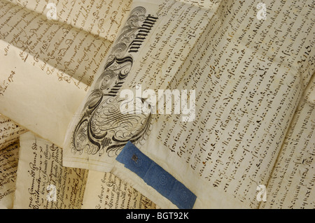 Ancient documents written in English Stock Photo - Alamy