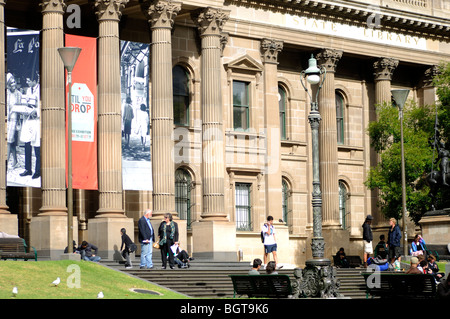 melbourne "state library" swanston street victoria australia Stock ...