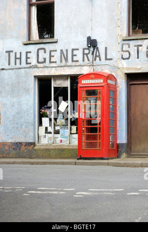 General Stores and red telephone box in the village centre, Mathry ...