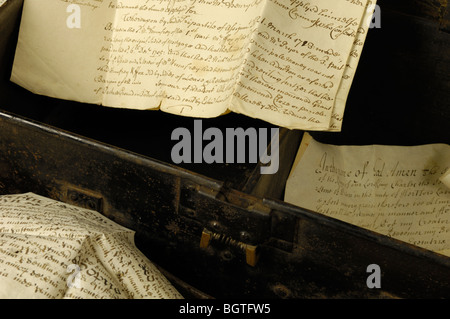 English legal documents with deed and document boxes Stock Photo - Alamy