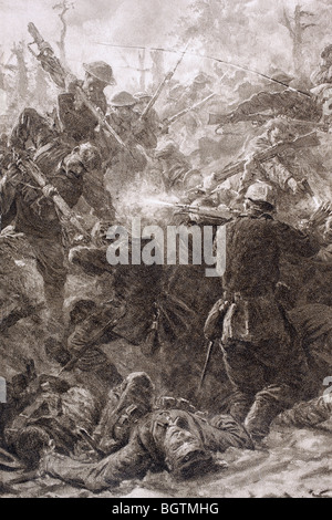 World War I: Hand to hand combat in Mulhouse, Alsace, France. 20 August ...