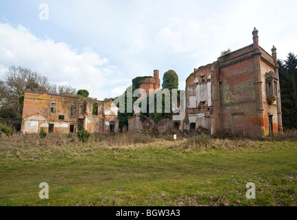 Rougham Hall, a derelict house built in 1834 Stock Photo - Alamy