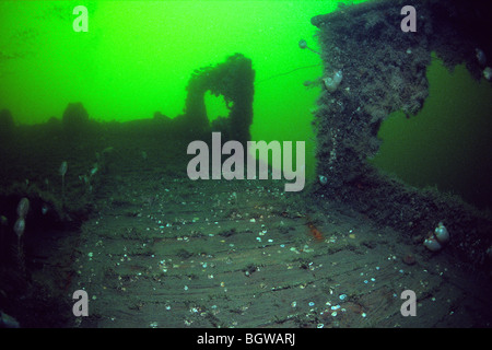 Wreck of the ocean liner Empress of Ireland underwater in the St ...