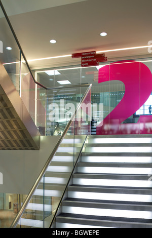 guardian offices kings place, staircase with signage Stock Photo - Alamy