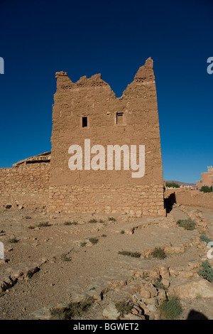 French Foreign Legion Fort on a hill above Tinerhir a small town in ...