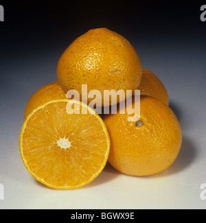 Whole section orange fruit variety Rhode Red Valencia Stock Photo - Alamy
