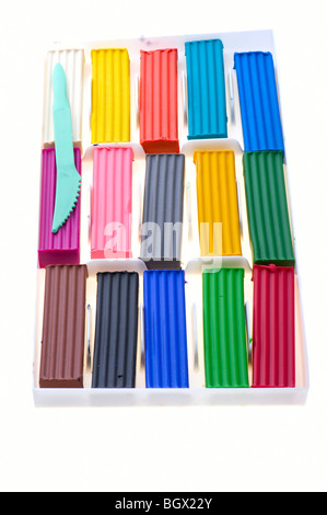 stack of colorful plasticine isolated on white Stock Photo - Alamy
