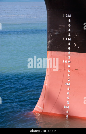 Draught marks at a ship's bow Stock Photo - Alamy