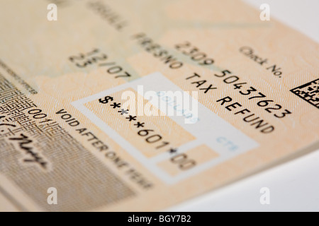 Money and refund check US Federal tax 1040 income tax form Stock Photo ...