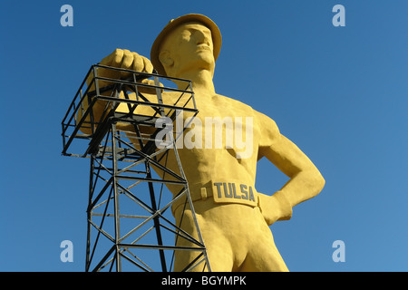 Giant Oil Driller Man Sculpture at the old Worlds Fairground in Tulsa ...